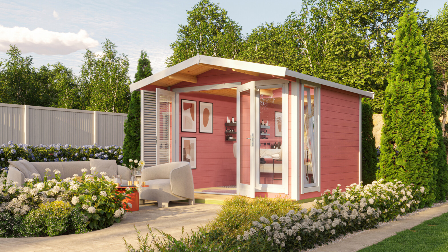 Garden Room Monaco C I 8m2 I 3.5 x 4.1 I 44mm - Gardenhouse24 New Zealand